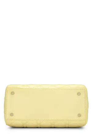 Dior Cannage Quilted Lambskin Lady - Yellow