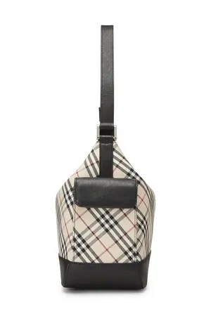 Burberry Check Jacquard Canvas Hobo