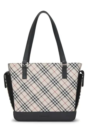 Burberry Check Jacquard Tote - Black