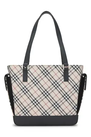 Burberry Check Jacquard Tote - Black