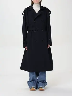 Bottega Veneta Double Breasted Trench Coat - Blue