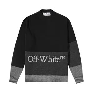 Off-White Blocked Knit Crewneck /white - Black
