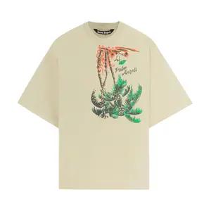 Palm Angels Upside Down Palm T-shirt 'beige' Tan