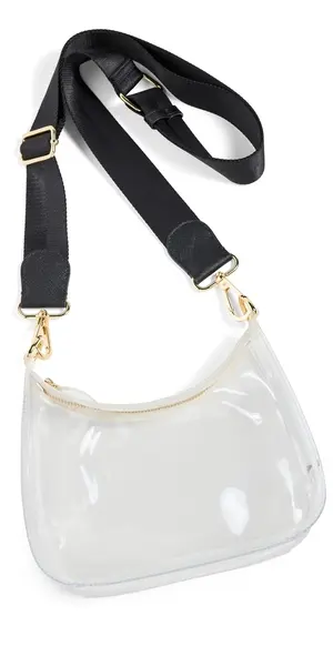 Stoney Clover Lane Clear Curved Crossbody Bag - Clear/black