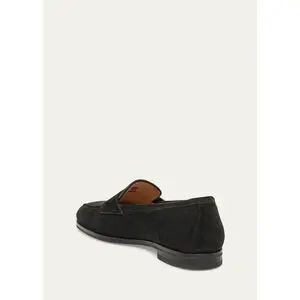 Santoni Carla Suede Penny Loafers