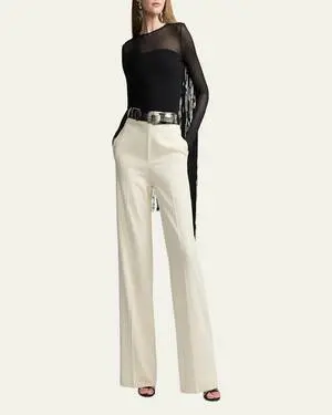 Ralph Lauren Modern Wool Wide-leg Trousers