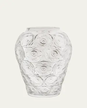 Lalique Anemones Medium Vase, 13 - Clear