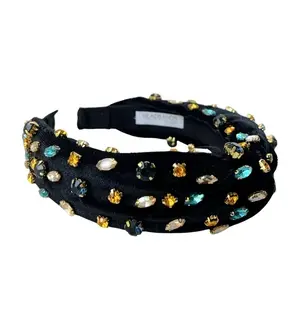 HEADBANDS OF HOPE Velvet Gem Headband - Black