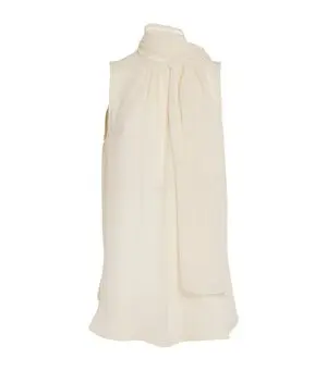 Max Mara Silk Crepe De Chine Blouse Beige