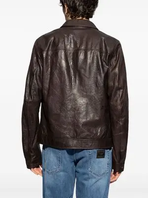 Dolce & Gabbana Zipped Leather Jacket