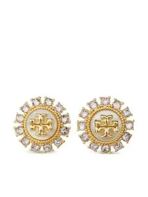 Tory Burch Kira Crystal-embellished Stud Earrings - Gold