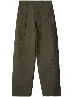 Burberry Diamond-quilted Pleat-detailing Trousers