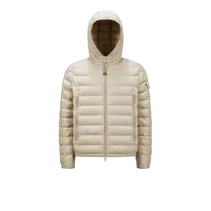 Moncler Galion Hooded Down Jacket Beige