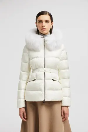 Moncler Boed Hooded Shearling Down Jacket