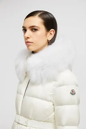 Moncler Boed Hooded Shearling Down Jacket