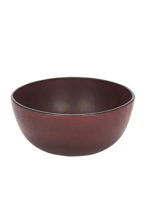 HUNTING SEASON Molded Leather Bowl In Red - Deep Red