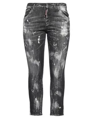 Dsquared2 Distressed High Waisted Tapered Jeans