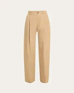 Vince High-Waist Tailored Wide-Leg Pants - Rye