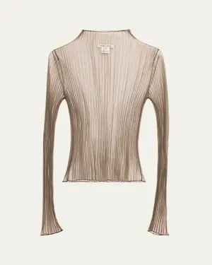AISLING CAMPS Modern Mist Plissé Top - Smoke