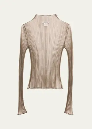 AISLING CAMPS Modern Mist Plissé Top - Smoke