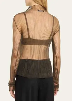 AISLING CAMPS Modern Mist Plissé Top - Smoke