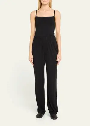 Eterne Terne Waffle-knit Lounge Pants - Black