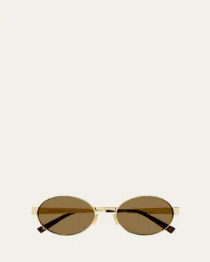 Saint Laurent Round Sunglasses - Shiny Light Gold