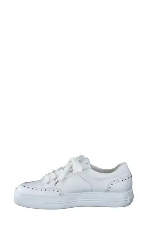Paul Green Waverly Platform Sneakers - White Leather