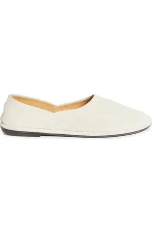 THE ROW Cary Leather Slip-on Flats