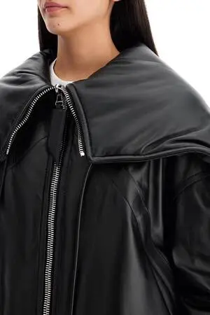 Attico Nappa Bomber Jacket With Oversized Hood