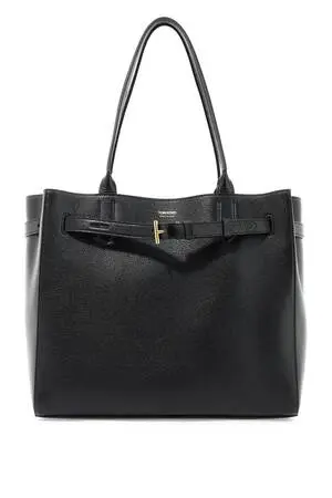 TOM FORD TOM FORD Hammered Leather Tote Bag - Black