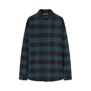 Palm Angels Classic Logo Overshirt /white - Green