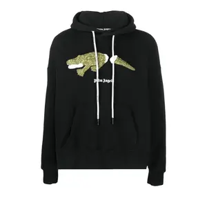 Palm Angels Croco Hoodie - Black