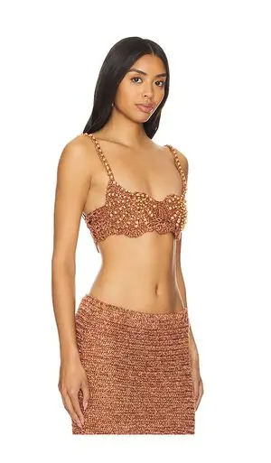 Retrofete Bellini Top - Metallic Brown