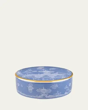 GINORI 1735 Oriente Italiano Pervinca Round Trinket Box With Cover - Orienteit Pervinca