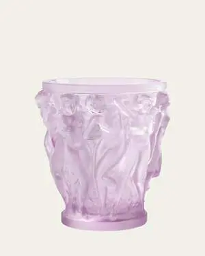Lalique Bacchantes Pink Luster Vase - One-color