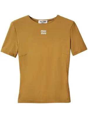 Miu Miu Logo T-shirt - Green