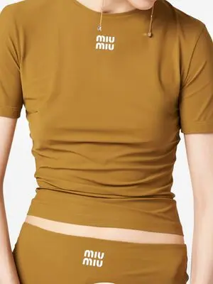 Miu Miu Logo T-shirt - Green