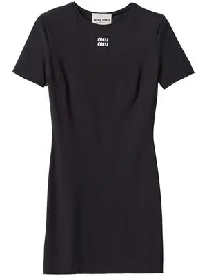 Miu Miu Logo-print Mini Dress