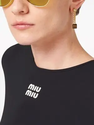 Miu Miu Logo-print Mini Dress
