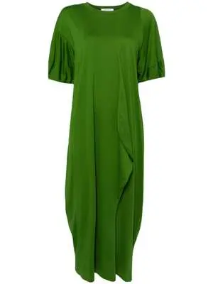 ENFOLD Crew-neck Cotton Midi Dress