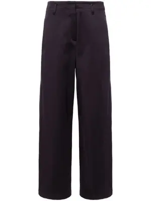 FORTE_FORTE Straight-leg Cotton-blend Trousers