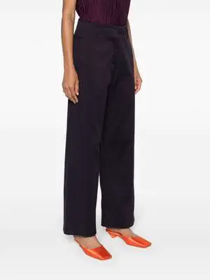 FORTE_FORTE Straight-leg Cotton-blend Trousers