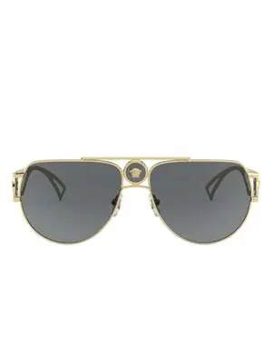 Versace Medusa Head Pilot-frame Sunglasses - Gold
