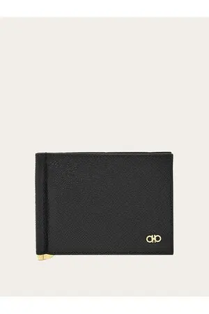 FERRAGAMO Gancini Wallet With Money Clip - Black