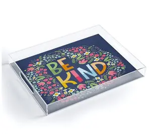 DENY DESIGNS Acrylic Tray -be Kind Floral Va Leria Frusta - One-color
