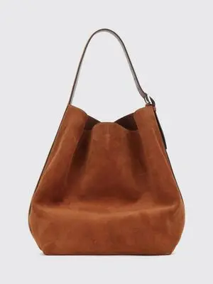TOTEME Suede Leather Tote Bag With Adjustable Handle And Embossed Logo