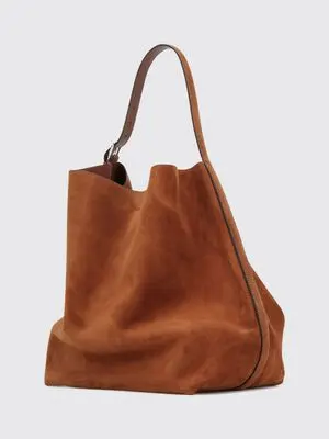 TOTEME Suede Leather Tote Bag With Adjustable Handle And Embossed Logo