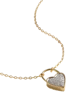 Yvonne Léon Cadenas Coeur Diamond Necklace - Gold