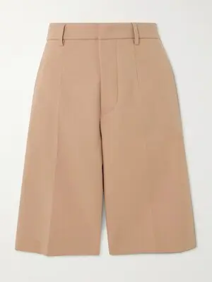 TOD'S Pleated Stretch-cotton Shorts